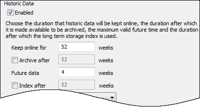 Server Administration Guide - Enable or Disable Historic Data Storage (Historic Configuration ...